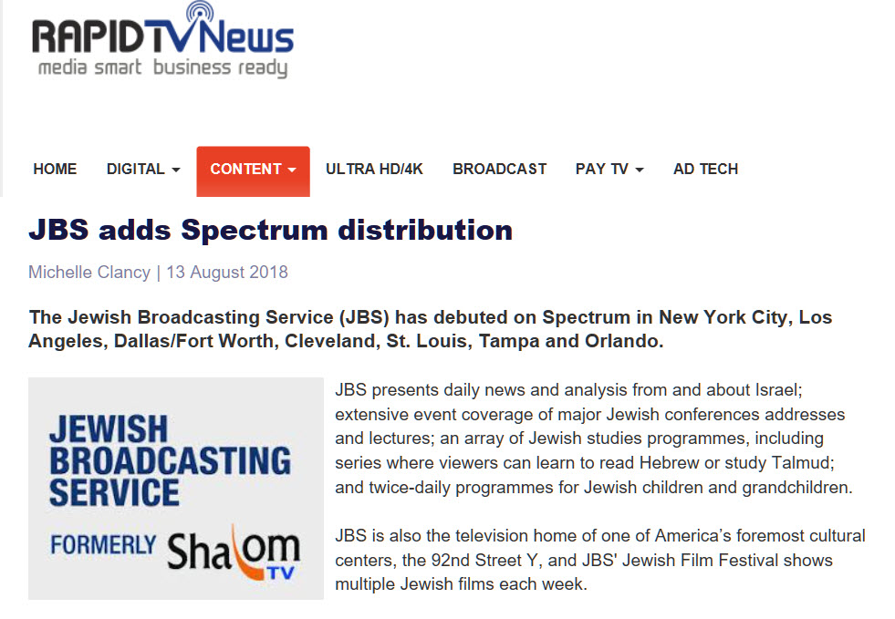JBS Jewish Broadcasting Service - Your Source for Engaging Jewish Content